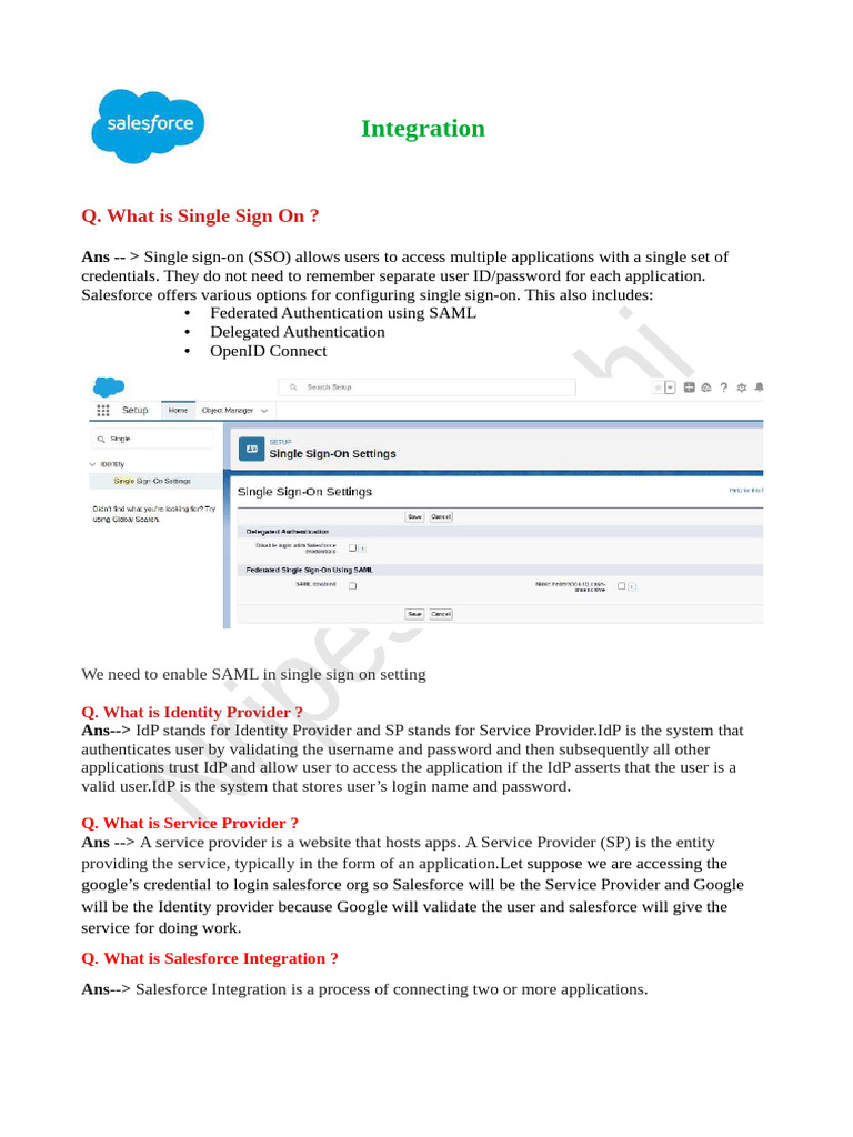 Salesforce Integration Notes | PDF