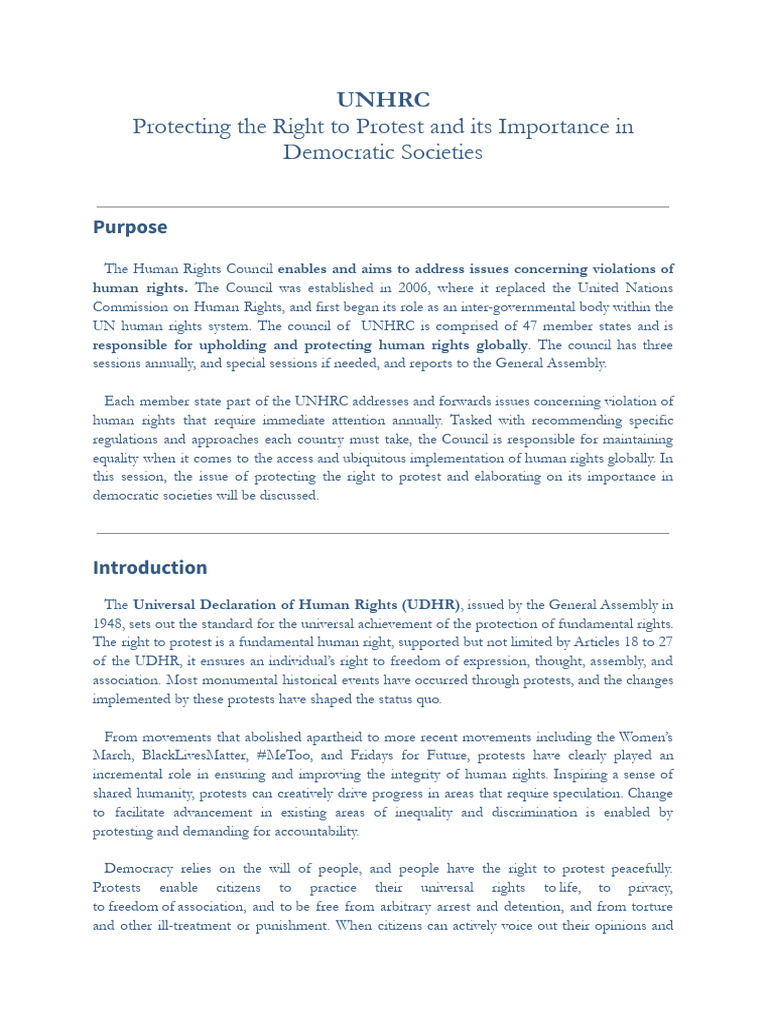 UNHRC23 Backkground Guide | PDF | Human Rights | Georgia (Country)