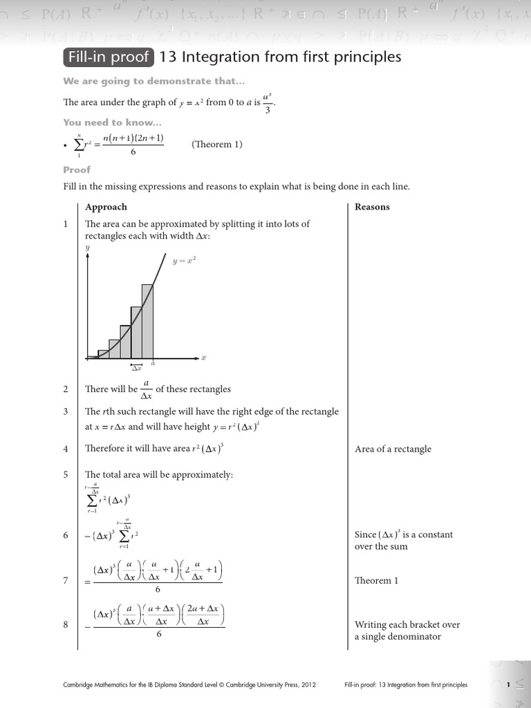 13 Integration From First Principles | PDF