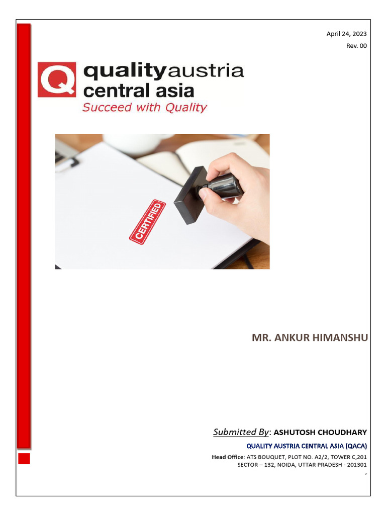 Shree Raghunath Machining Works PVT Ltd-Iatf Ia-Mr Ankur | PDF