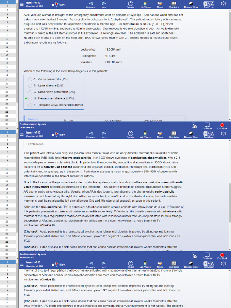 Block 5(40)Cardiovascular System Qs | PDF