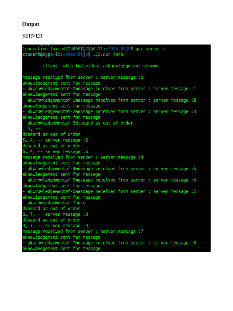 CN EXP 5 (B) Program And Output | PDF
