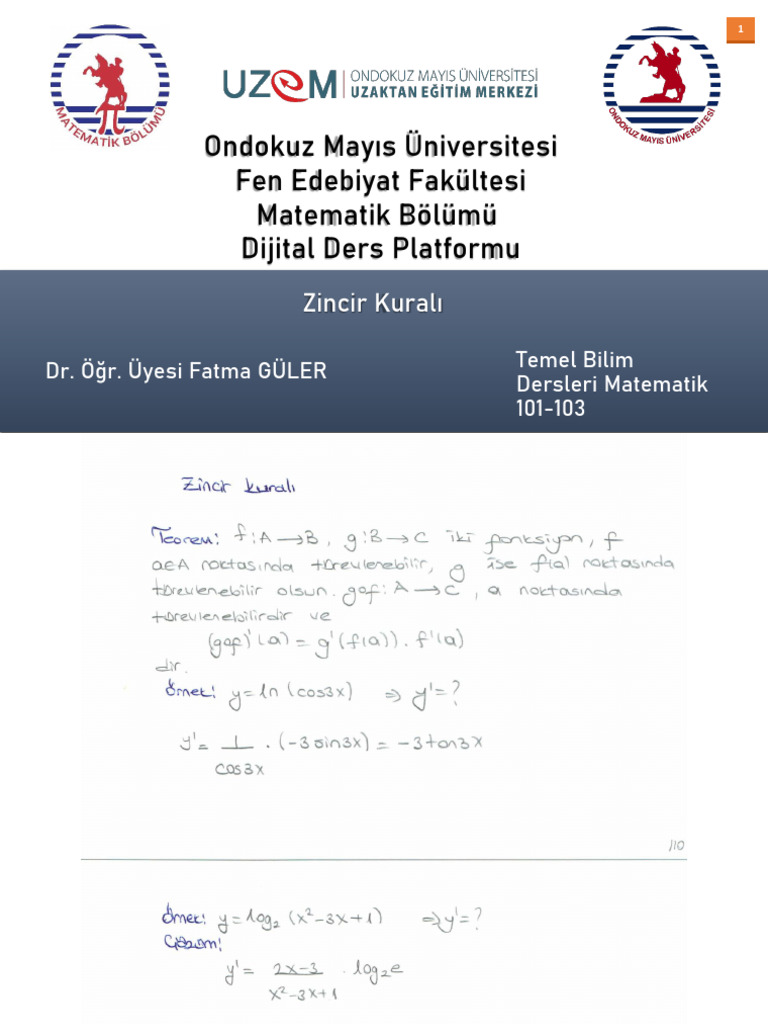 MATI Sunump Ders9 | PDF