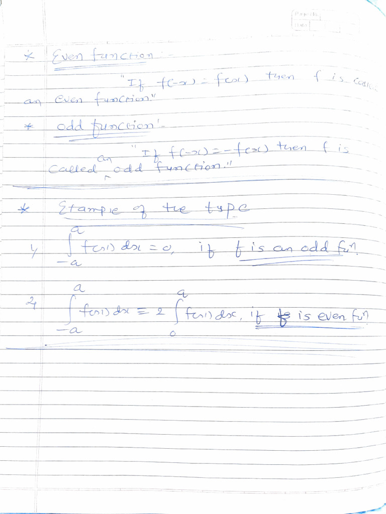 Standard 12 Chapter-7 (Odd & Even Function) | PDF