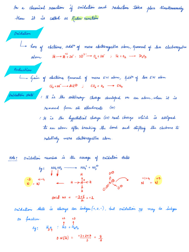 Redox notes 2021 | PDF Redox notes 2021 | PDF