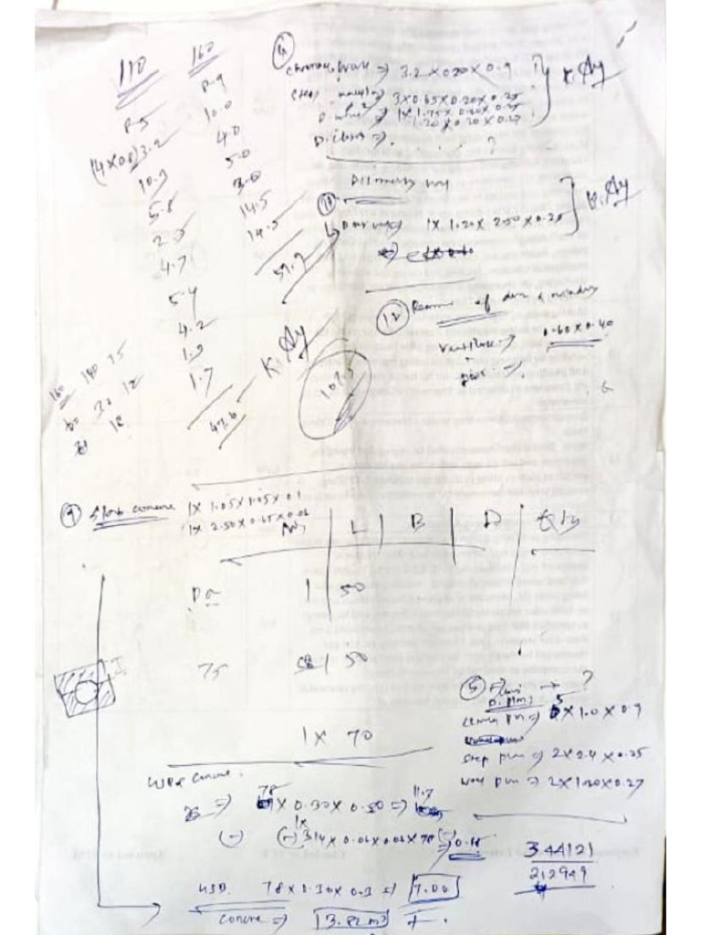 Cell Canteen Building Measurement Sheet | PDF
