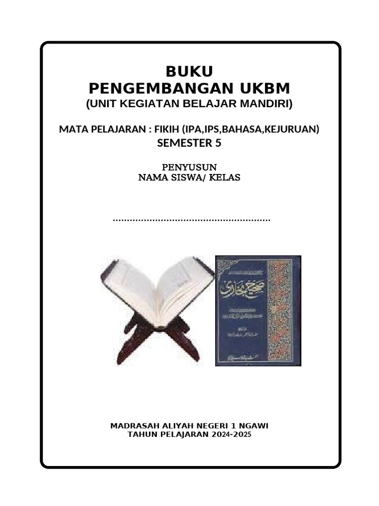 BKP Ukbm Fikih Ipa, Ips, Bahasa, Kejuruan SMT 5 SKS 3 TH | PDF