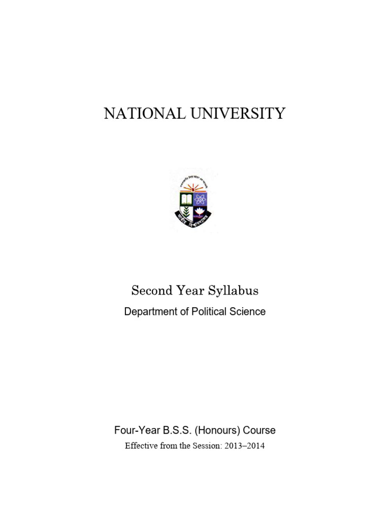 Political Science 2nd Year Syllabus | PDF