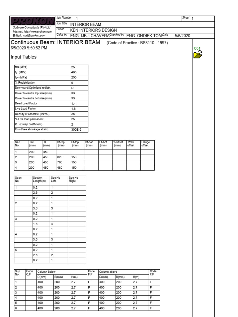 Interior Beam | PDF