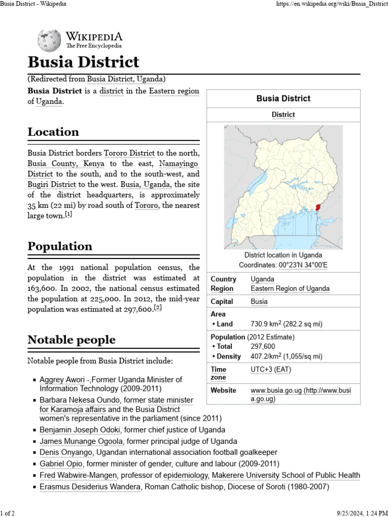 Busia District | PDF