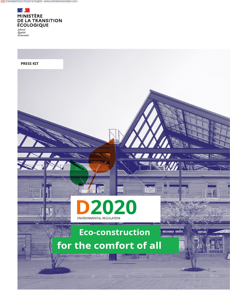 RE2020 - Building Code France - Eng | PDF