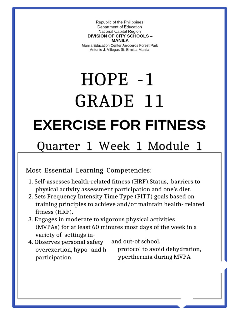 HOPE-1_Q1_W1_Mod1 | PDF