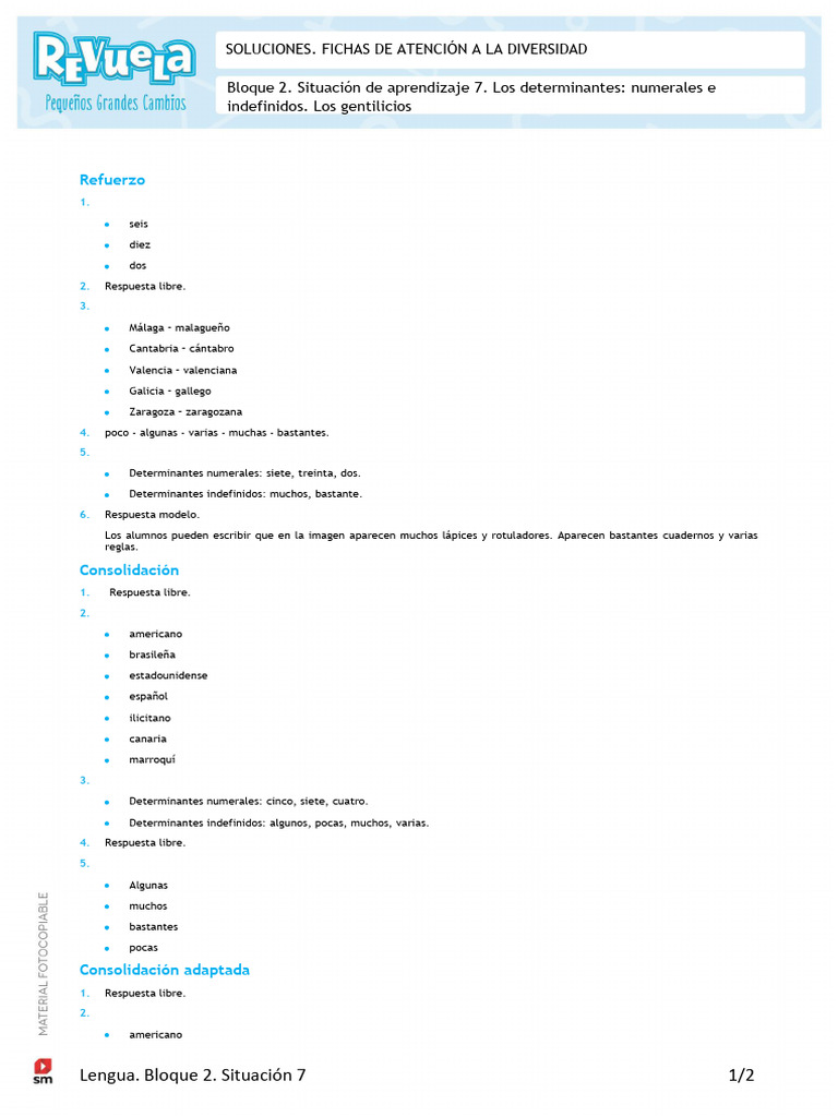 Solucionario U7 | PDF