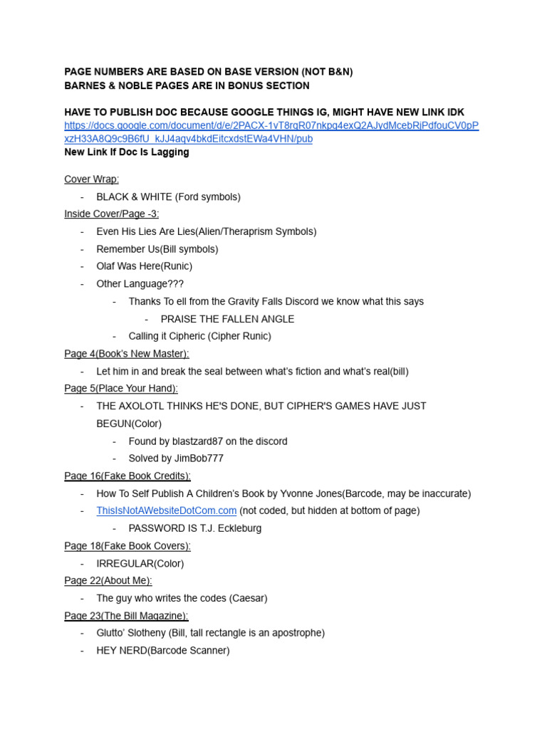 The Book of Bill Master Docc | PDF