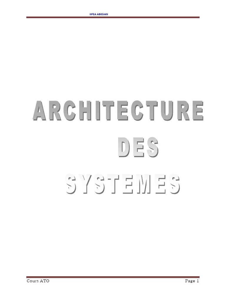 Cours - Architecture Des Systemes | PDF