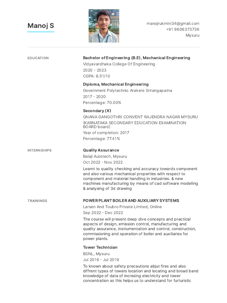 Manoj resume | PDF