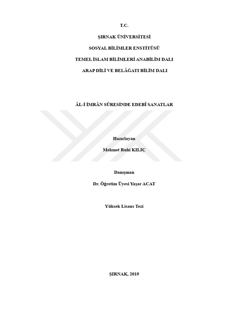 Âl-İ İmrân Sûresi̇nde Edebî Sanatlar | PDF