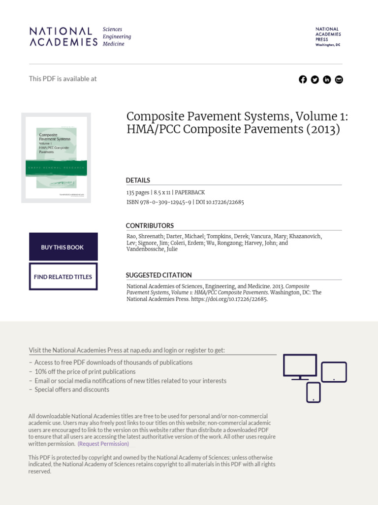 Composite Pavement Systems, Volume 1 HMA PCC Composite Pavements (2013 ...