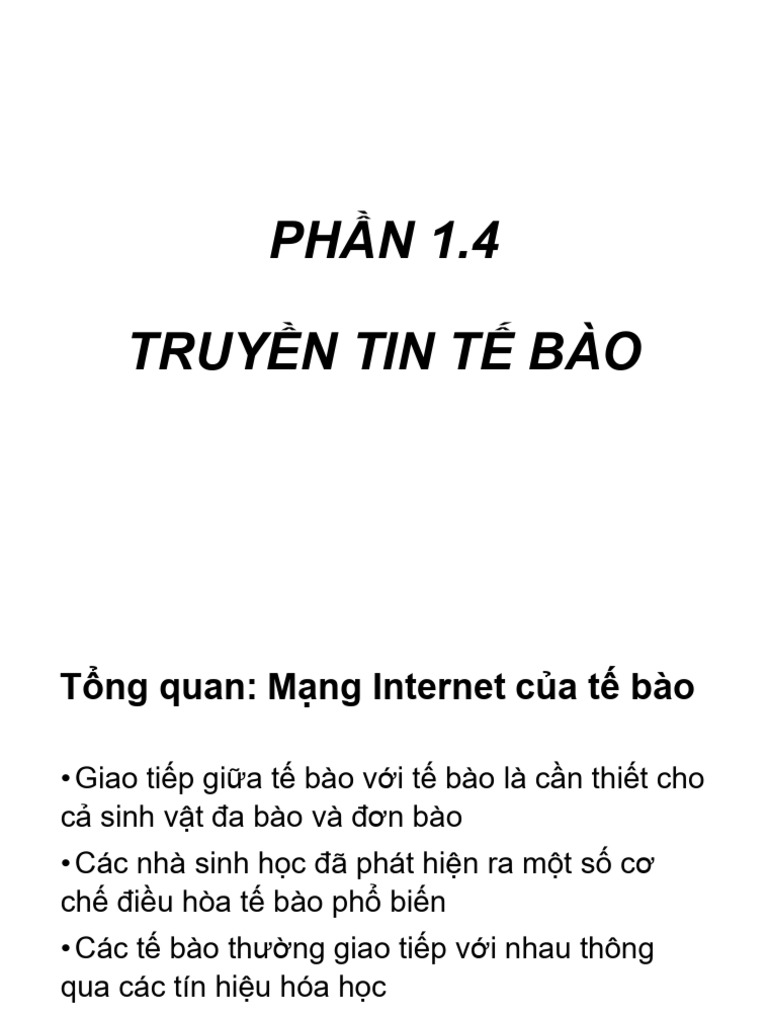 Truyèn Tin Tế Bào | PDF