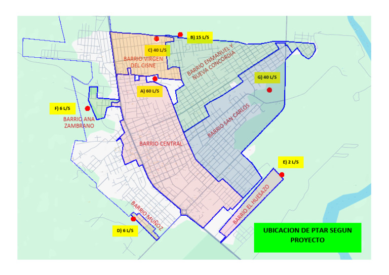 Ubicacion de PTAR Segun Proyecto | PDF