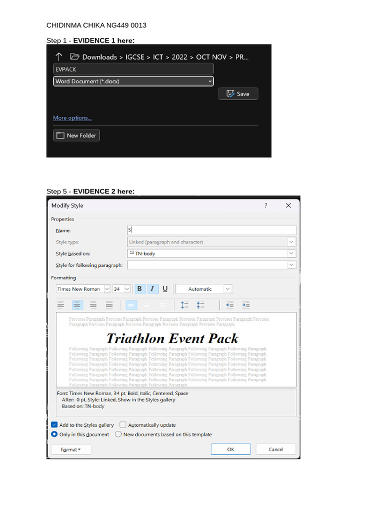 J2121EVIDENCE Igcse Ict Evidence | PDF