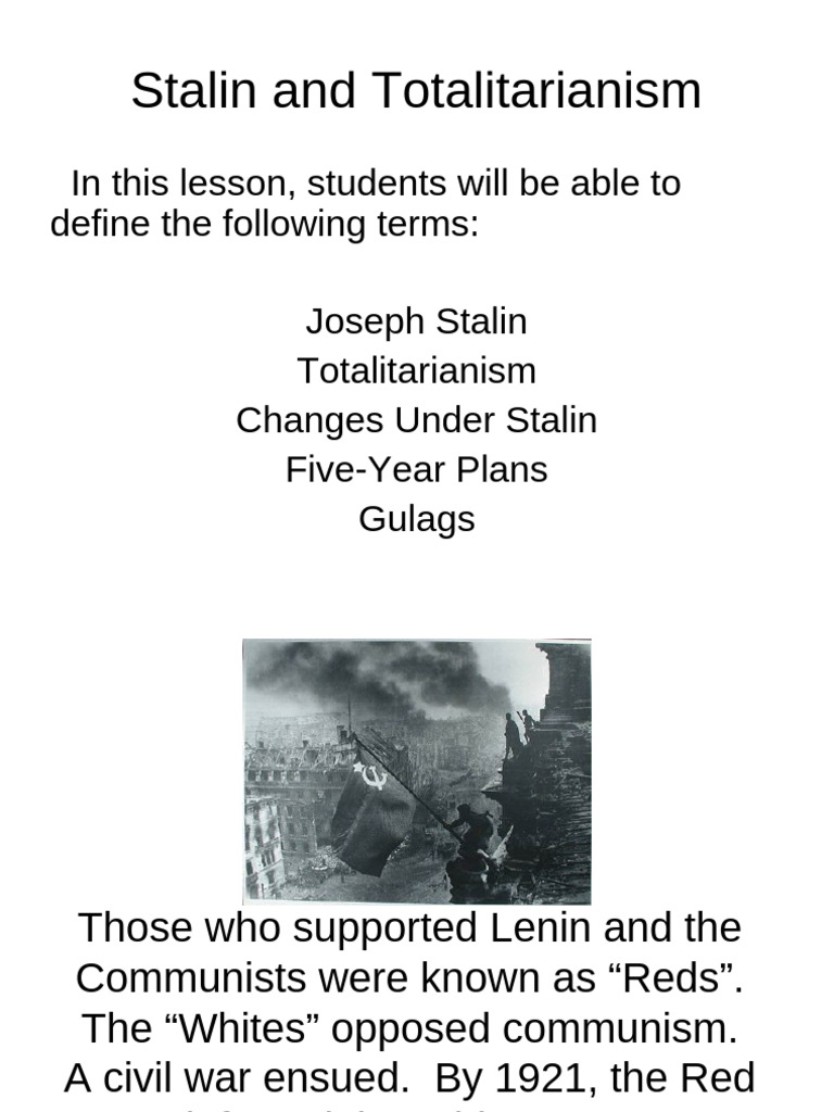 SC10 Stalin - and - Totalitarianism | PDF | Joseph Stalin | Communism