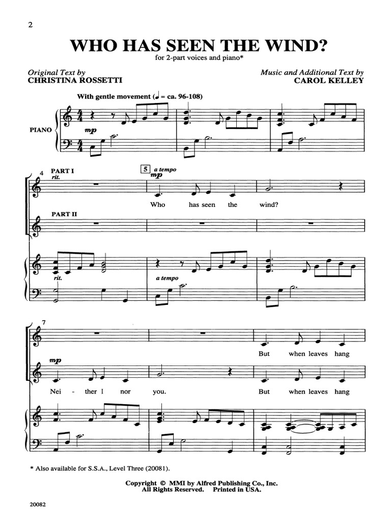 Who Has Seen The Wind | PDF