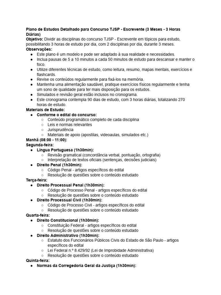 cronograma sandro 2024 tjsp | PDF