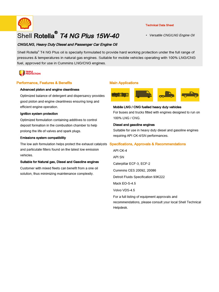 Shell Rotella T4 NG Plus 15W-40: Performance, Features & Benefits Main ...