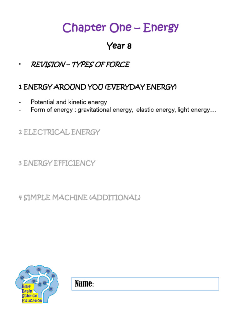 Year 8 Physics: Energy Concepts | PDF | Heat Transfer | Potential Energy