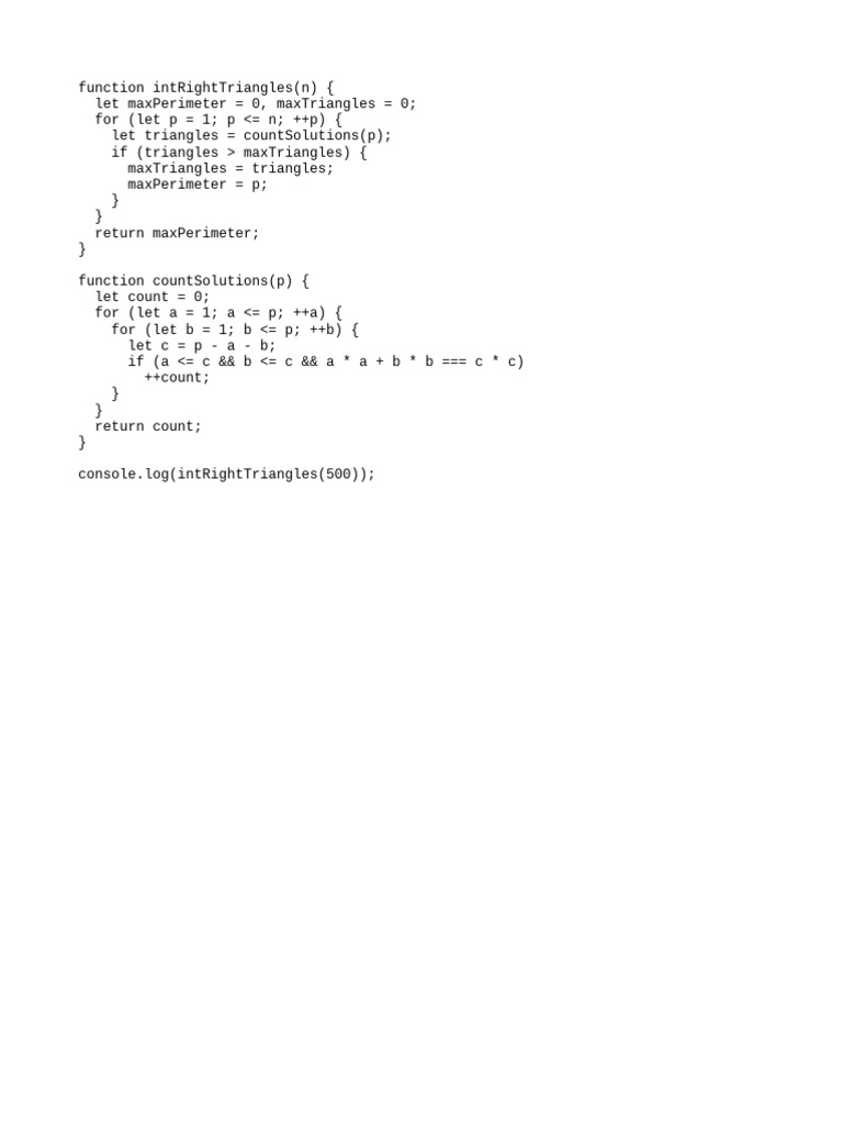 Problem 39 Integer Right Triangles Pdf 9353