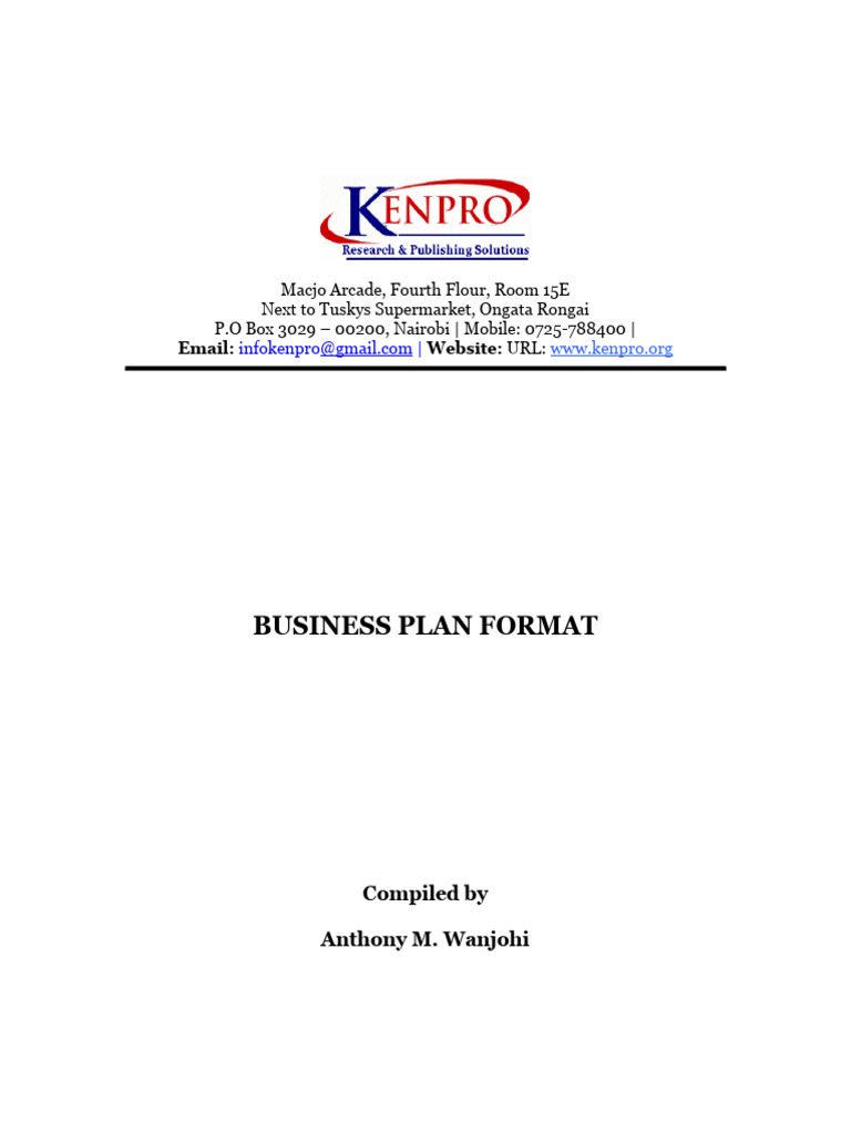 Business Plan Format | PDF