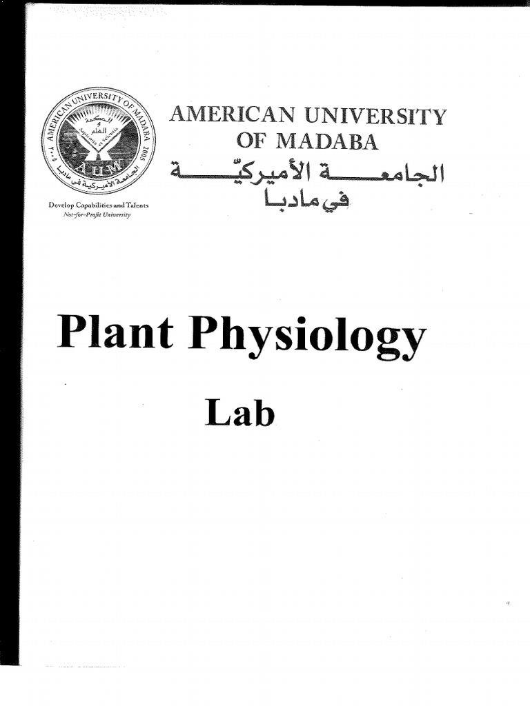 Plant Physiology Lab Reports Pdf