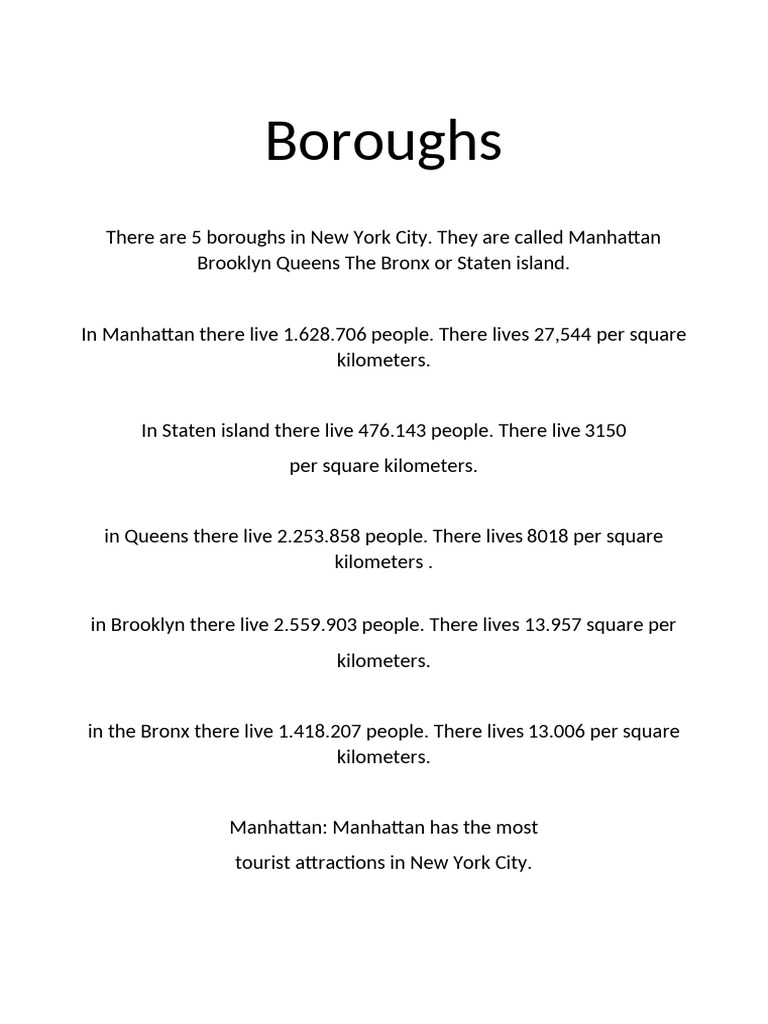 Boroughs | PDF