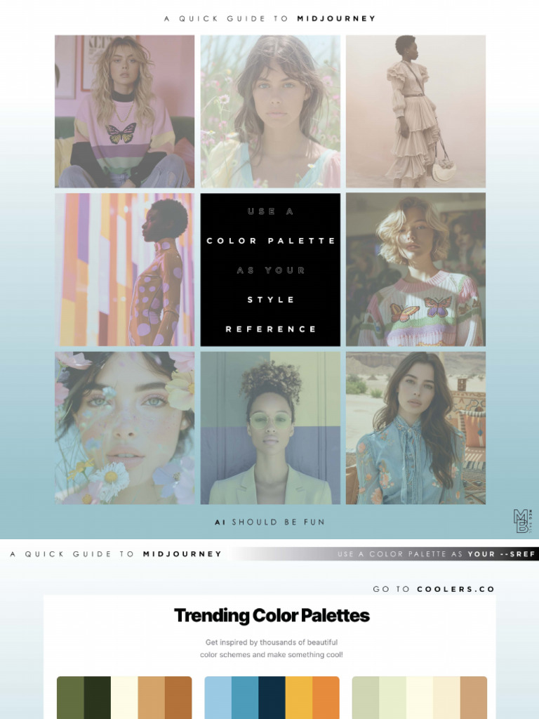 Midjourney Guide Use A Color Palette As Your Sref 1714582194 | PDF