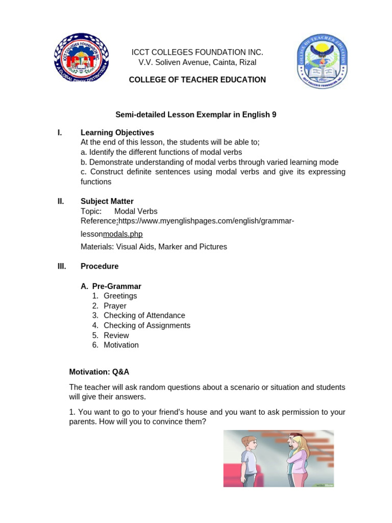 4AS Semi Detailed Lesson Exemplar | PDF | Verb | Career & Growth