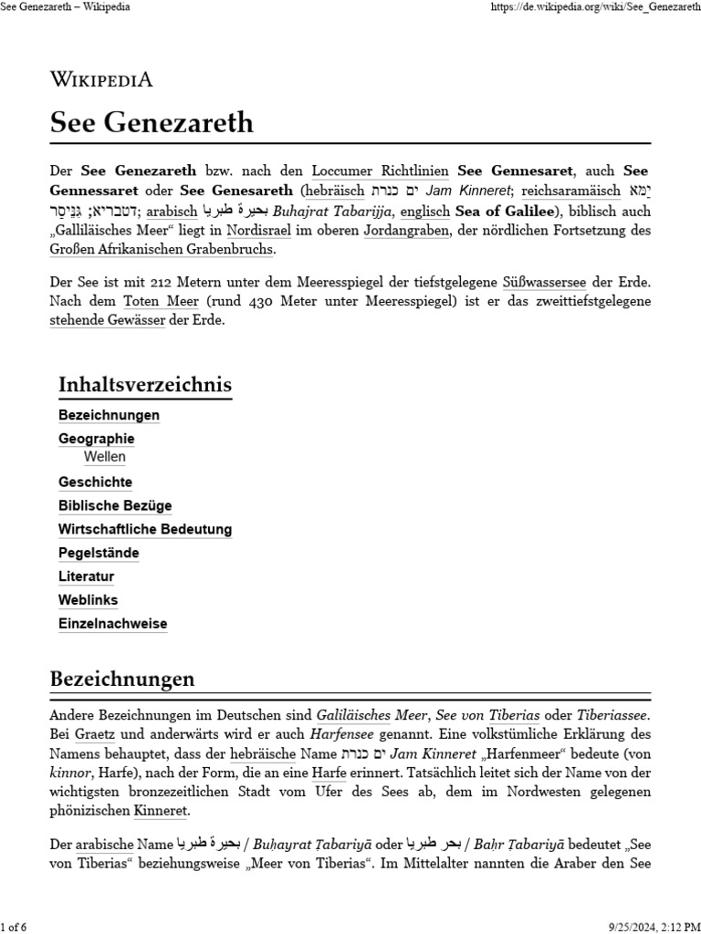 See Genezareth - Wikipedia | PDF
