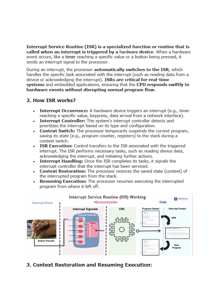 ISR (Interrupt Service Routine) | PDF