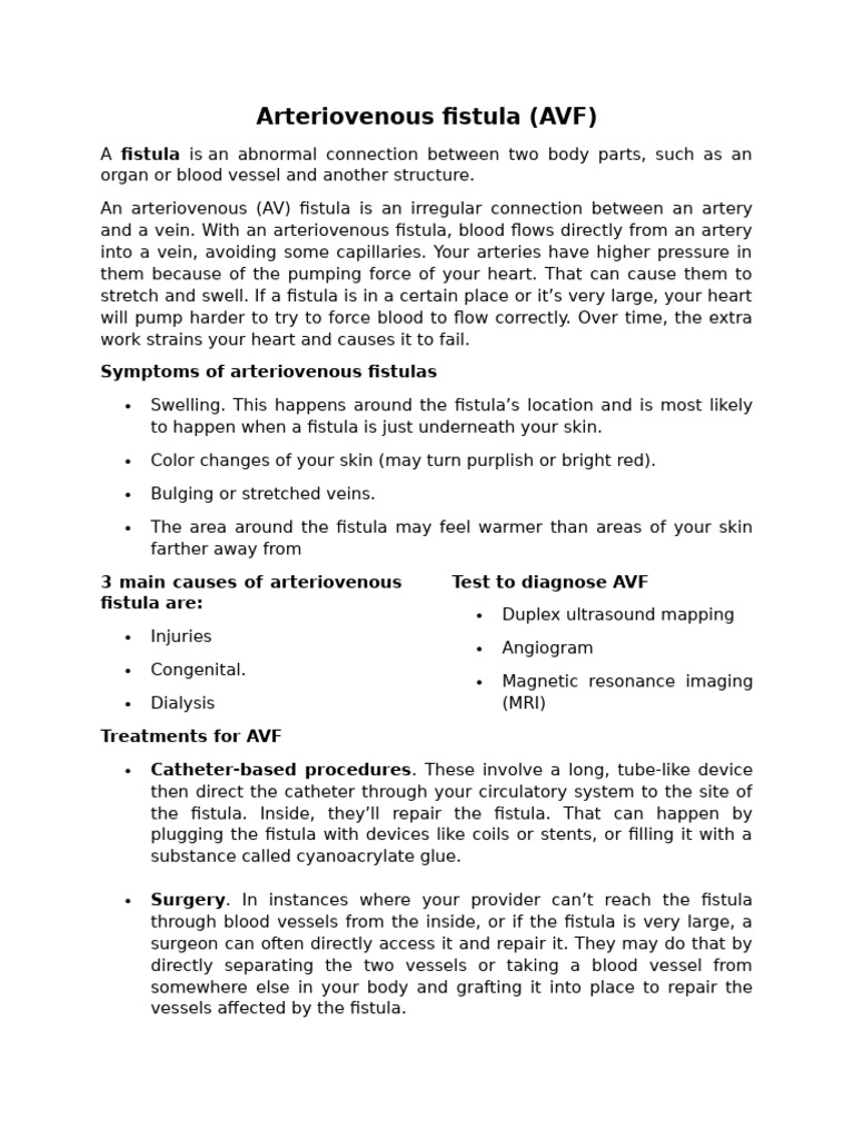 AVF and LapChole | PDF