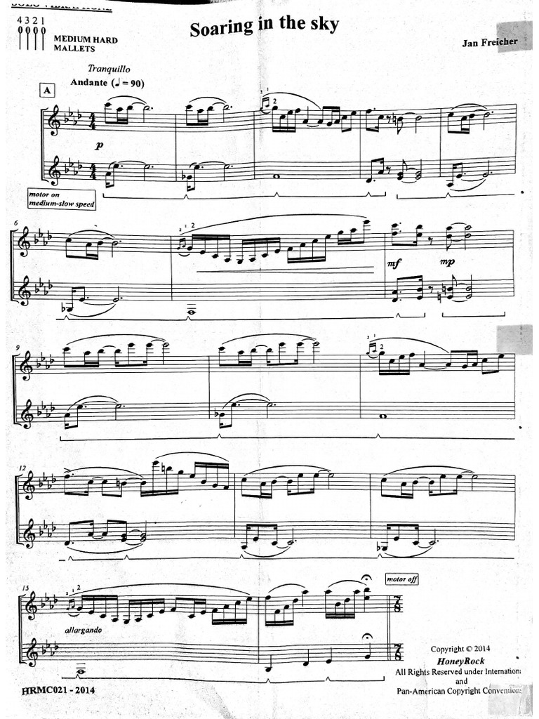 Soaring in The Sky Vibraphone | PDF