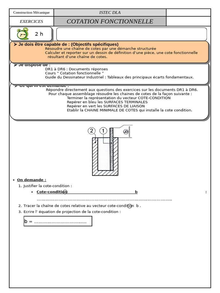 Exercice Cotation Fonctionnelle e | PDF