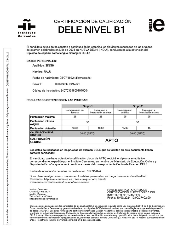 Dele Nivel B1 | PDF