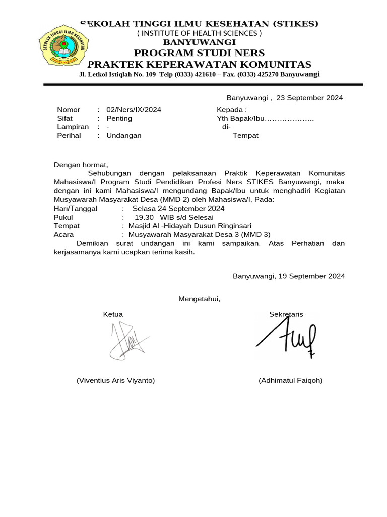 Undangan MMD 2 | PDF