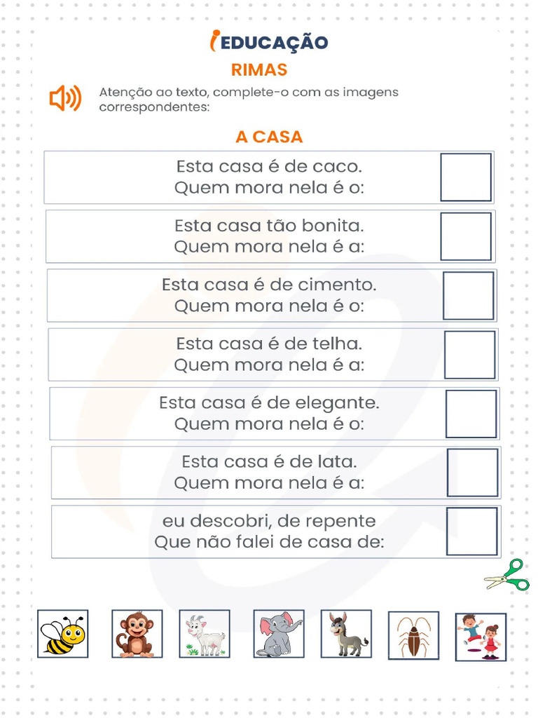 ATIVIDADE COM RIMAS | PDF
