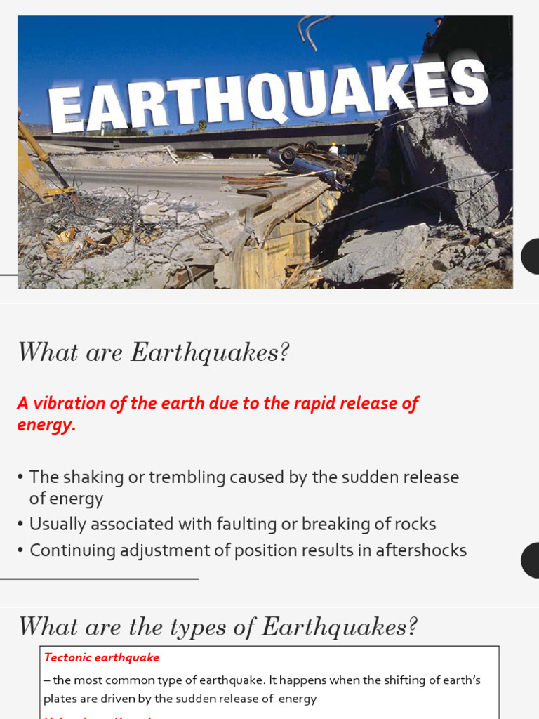 Lesson On Earthquake and Earthquake Hazards | PDF