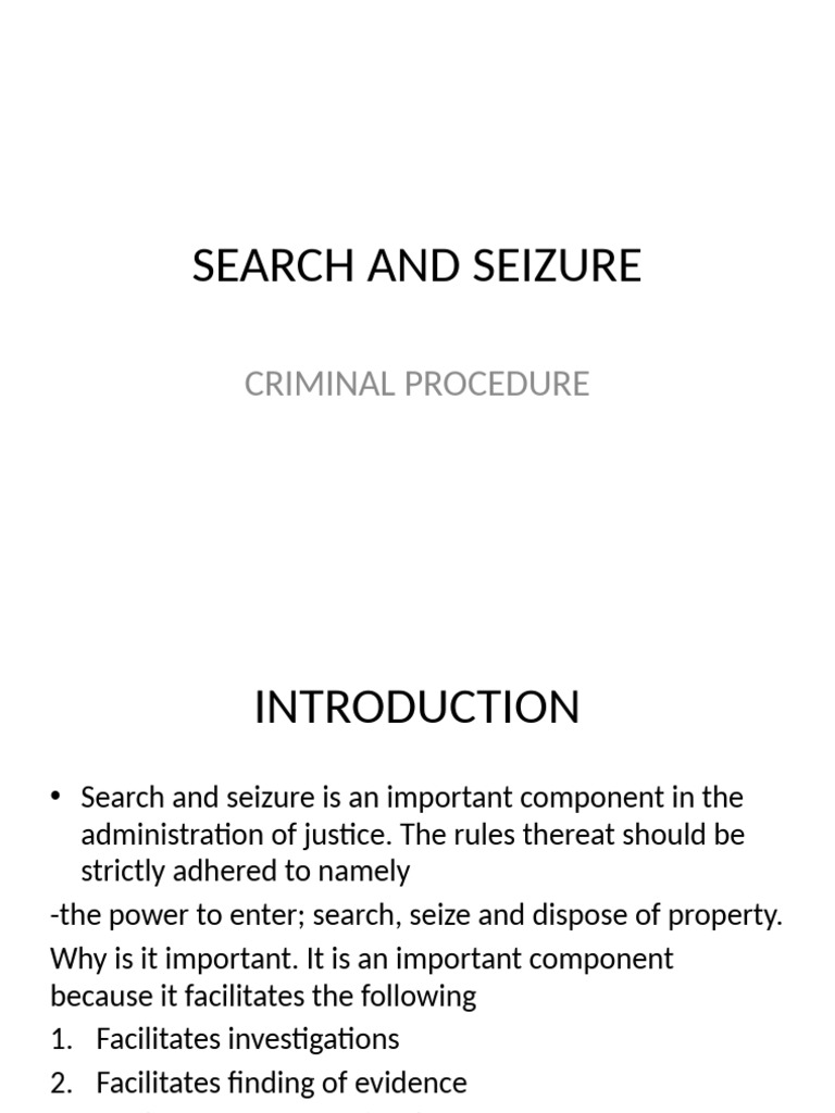 Search Ands Seizure | PDF