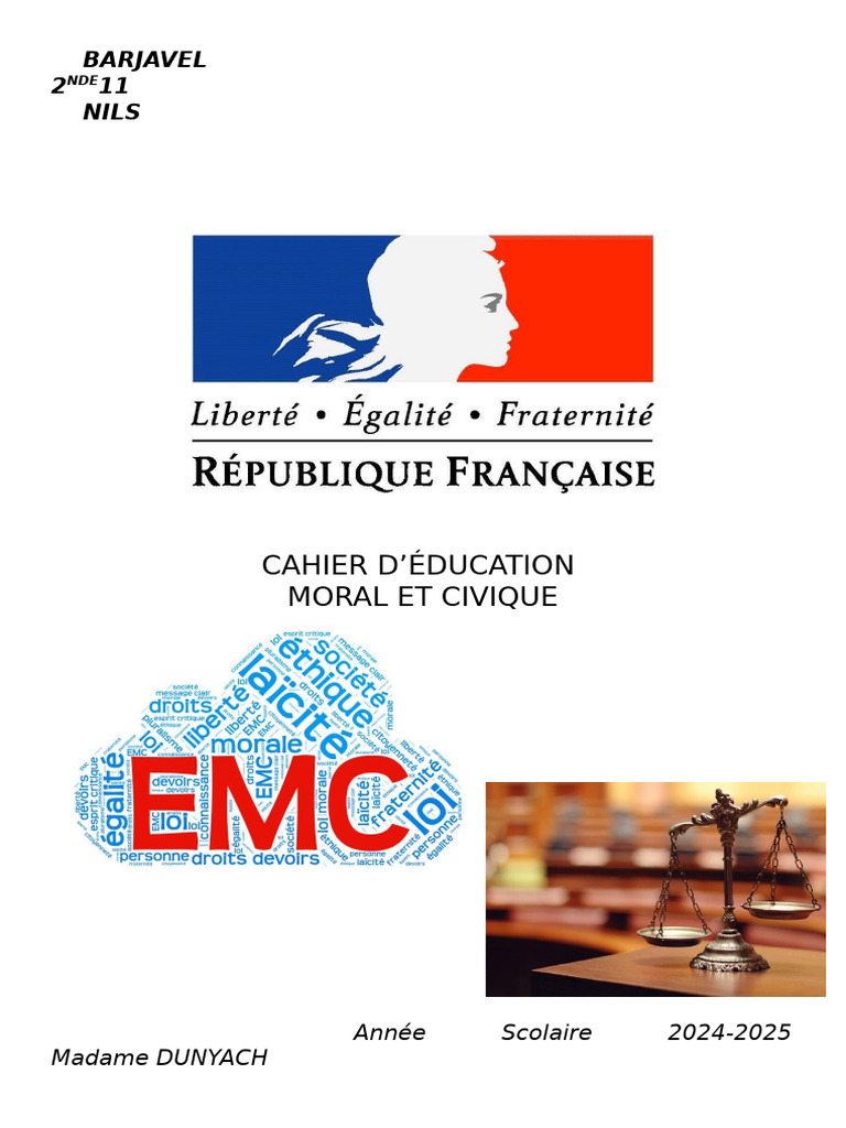 PAGE DE GARDE ED - MORAL ET CIV 2nde | PDF