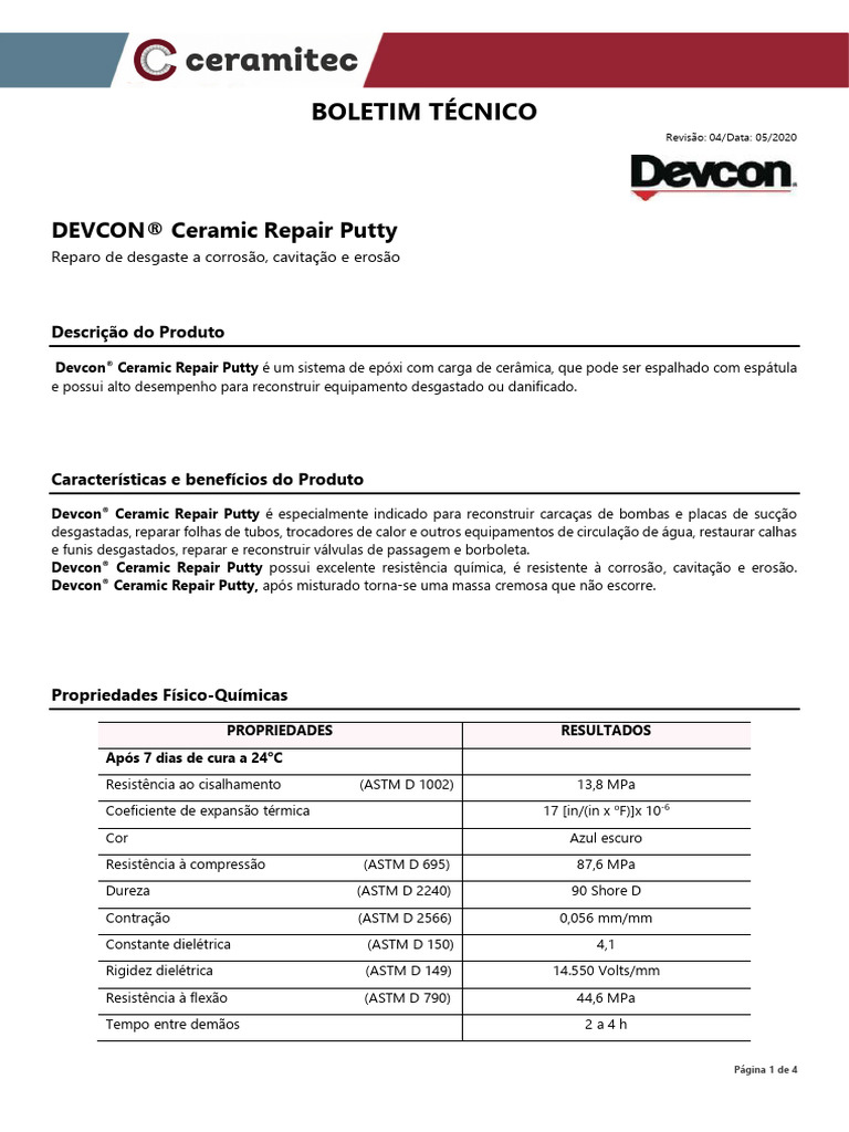 Ceramic Repair Putty | PDF