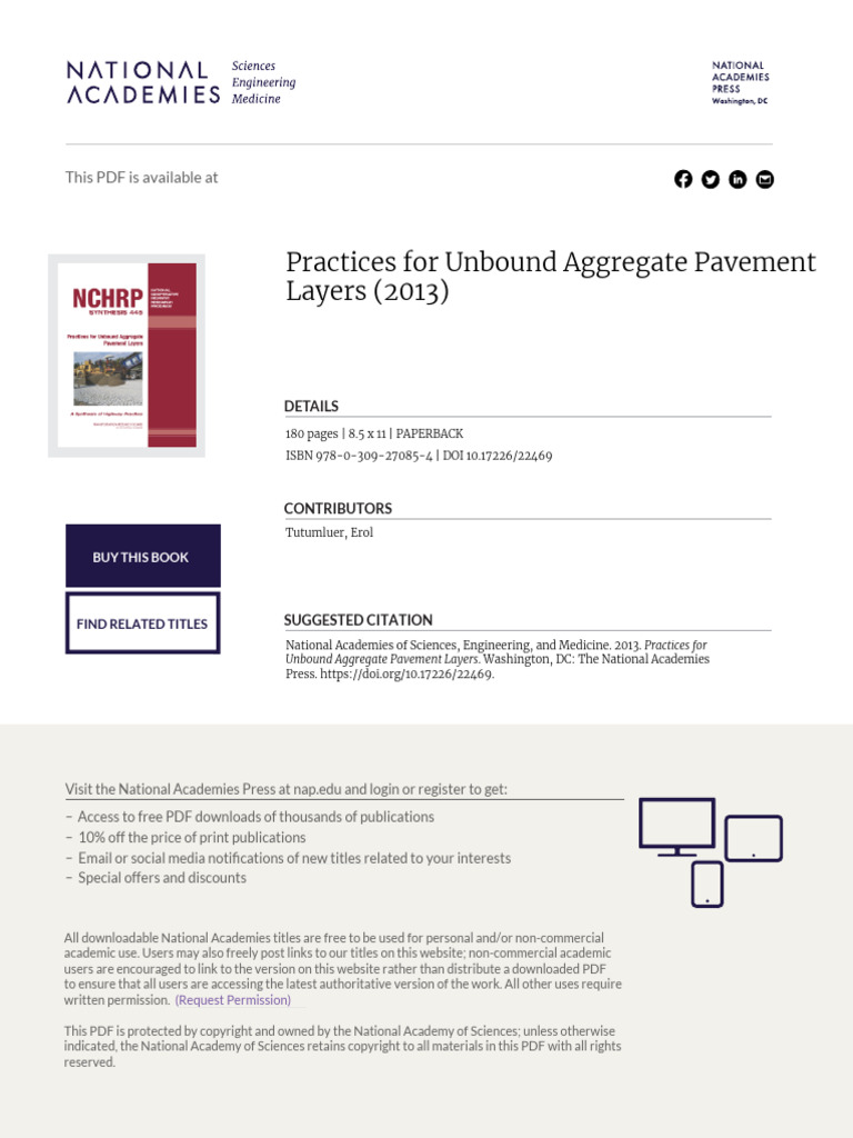 Practices For Unbound Aggregate Pavement Layers (2013) : This PDF Is Available at | PDF