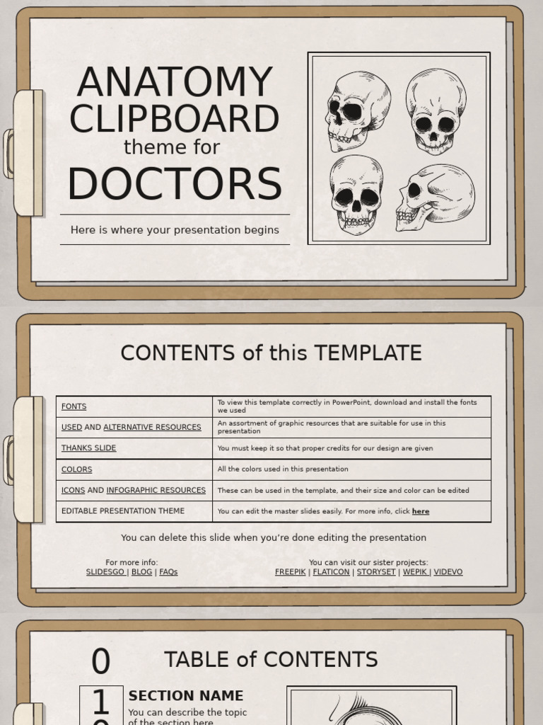 Anatomy Clipboard Theme For Doctors by Slidesgo | PDF